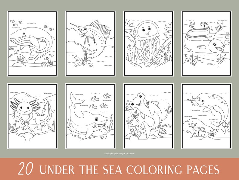 20 Under the Sea Coloring Pages | Instant Digital Download | Animal ...