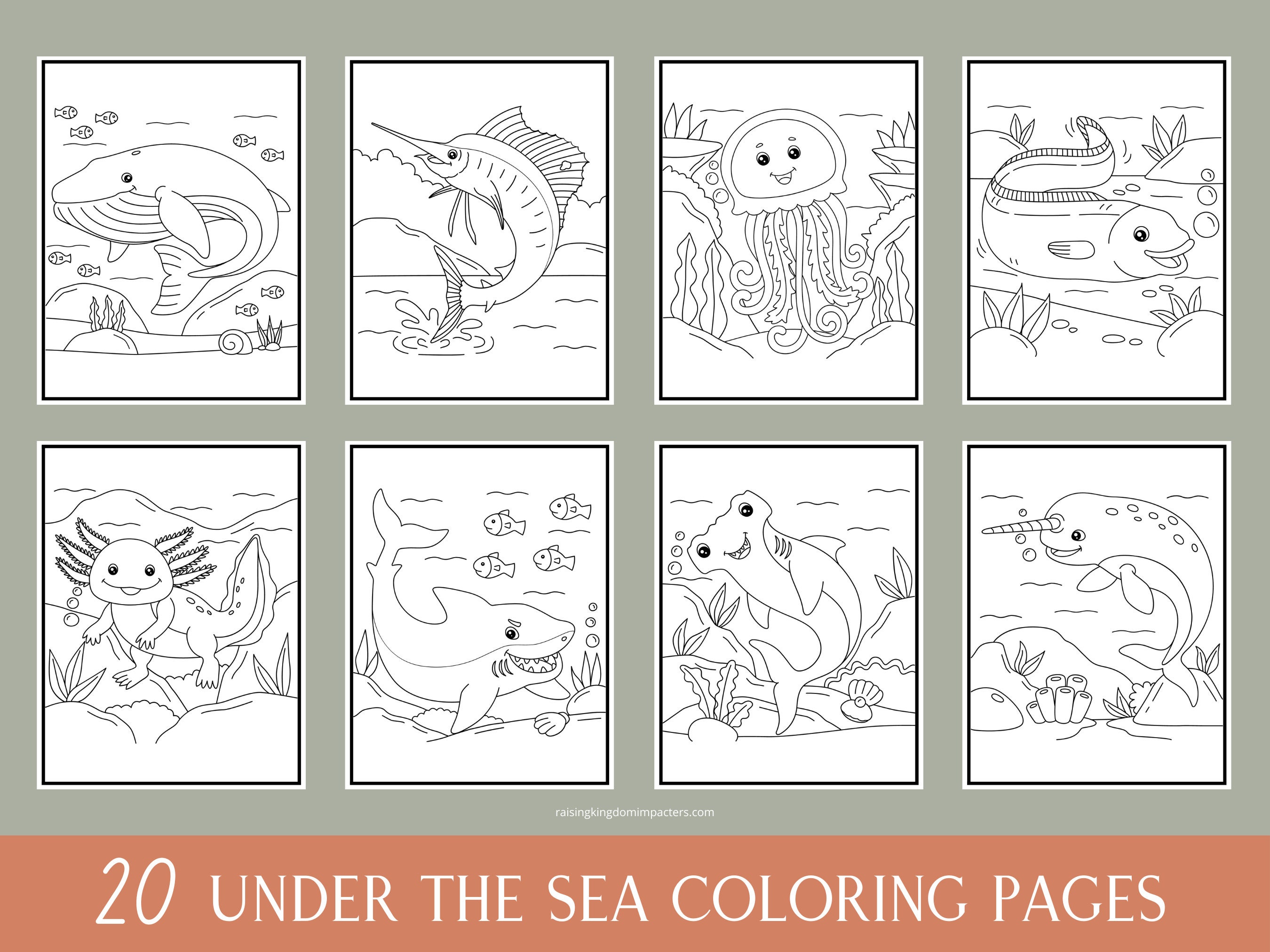 20 Under the Sea Coloring Pages | Instant Digital Download | Animal ...