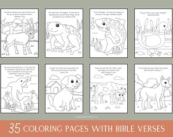 Bible Verse Coloring Pages for Kid Christian Safari Animal Coloring ...