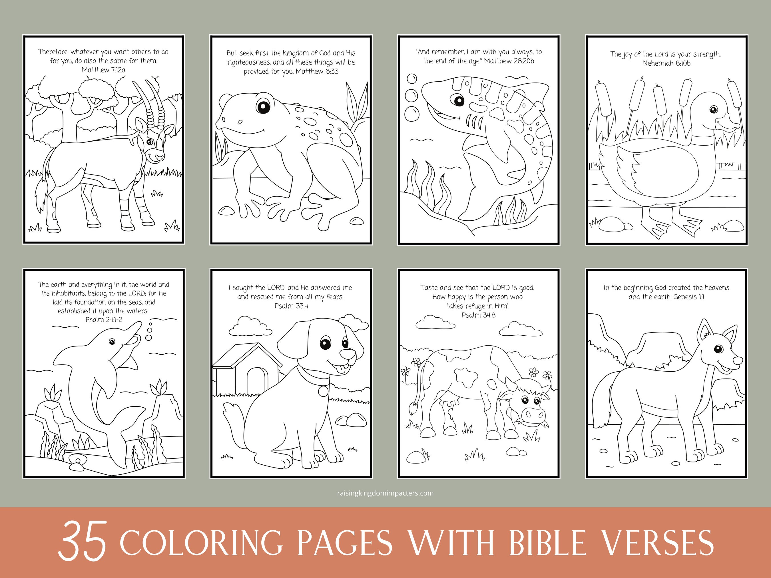 35 Bible Verse Coloring Pages Animal Coloring Pages Kids Coloring Pages ...