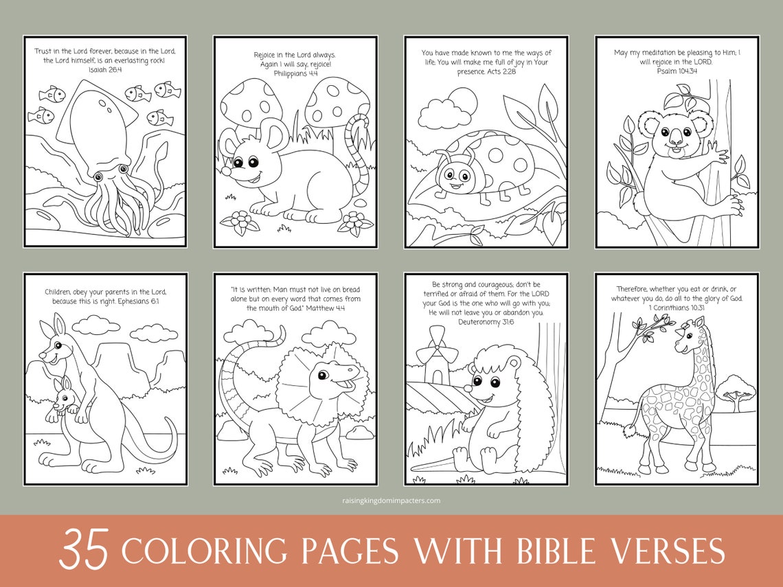 35 Bible Verse Coloring Pages | Animal Coloring Pages | Kids Coloring ...