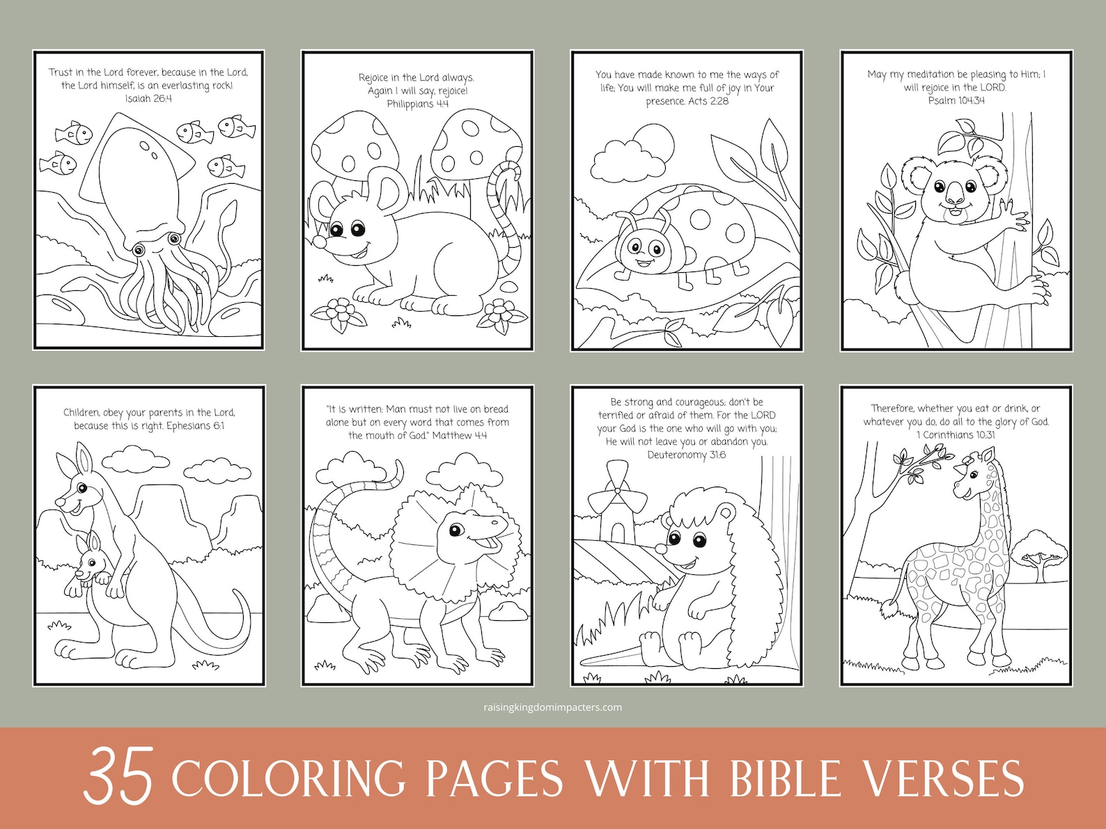 35 Bible Verse Coloring Pages | Animal Coloring Pages | Kids Coloring ...