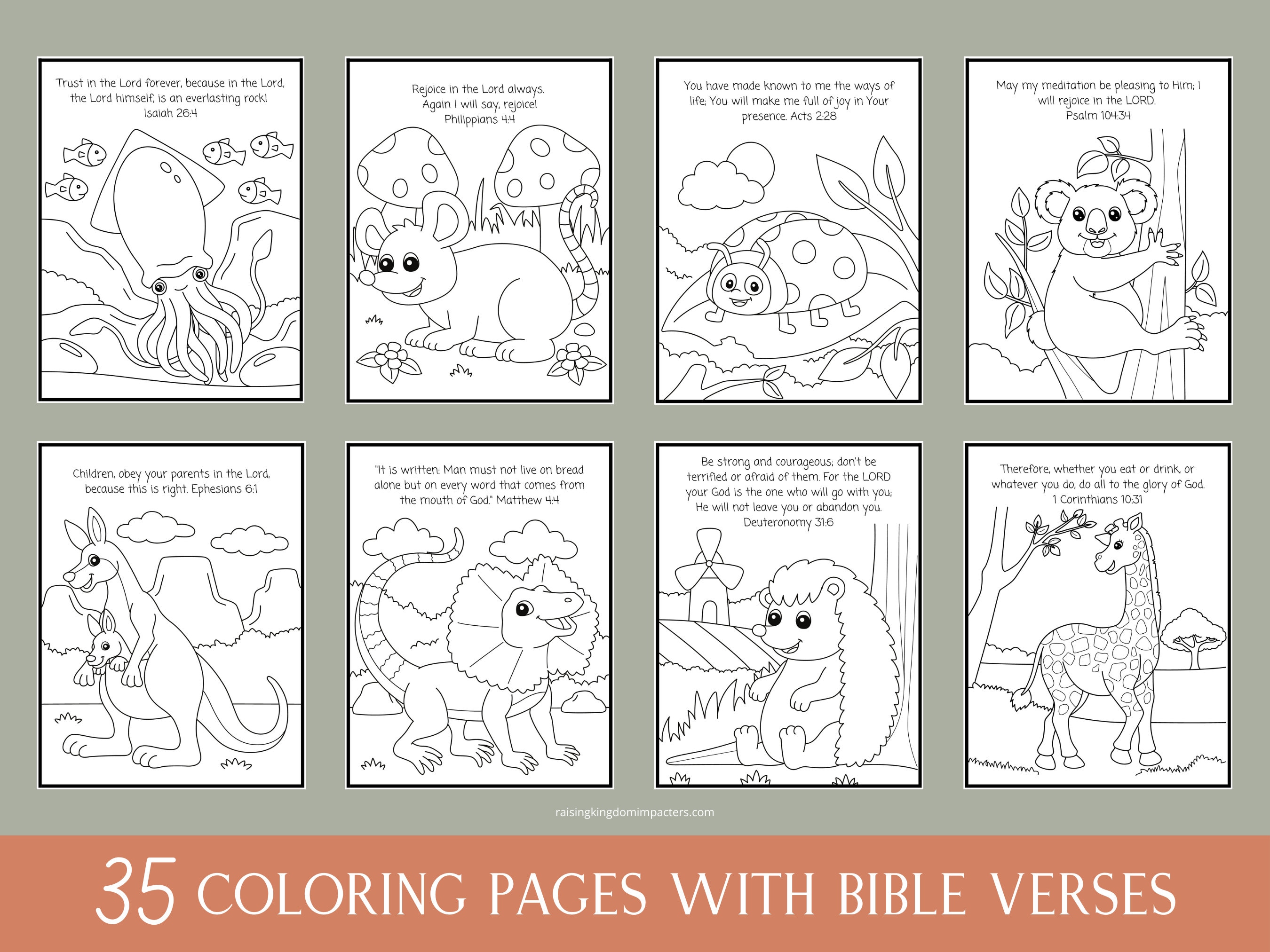35 Bible Verse Coloring Pages | Animal Coloring Pages | Kids Coloring ...