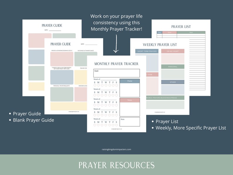 Prayer Journal Bible Study Resources Prayer List - Etsy