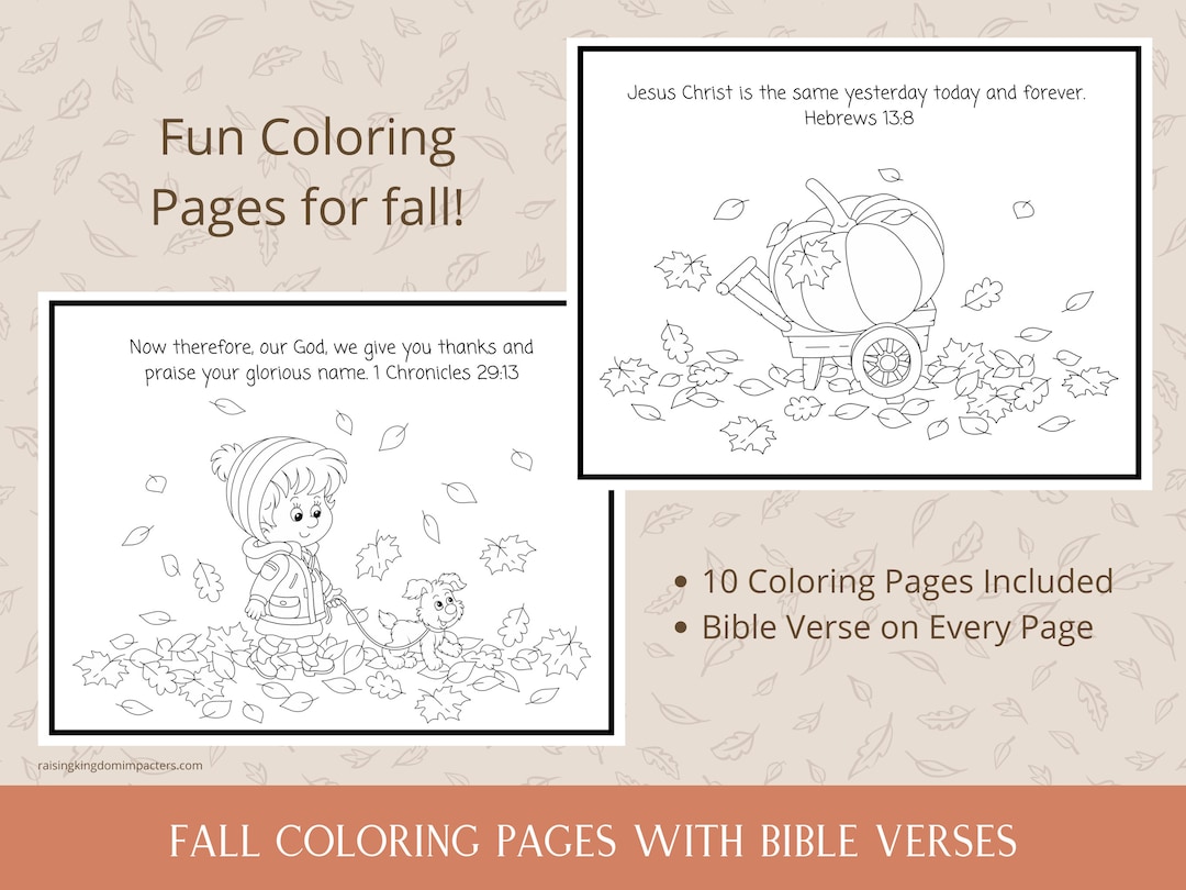 Fall Coloring Pages With Bible Verses | Autumn Coloring Pages ...