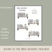 Bible Reading Tracker Bundle Books of the Bible Reading Log Bible ...