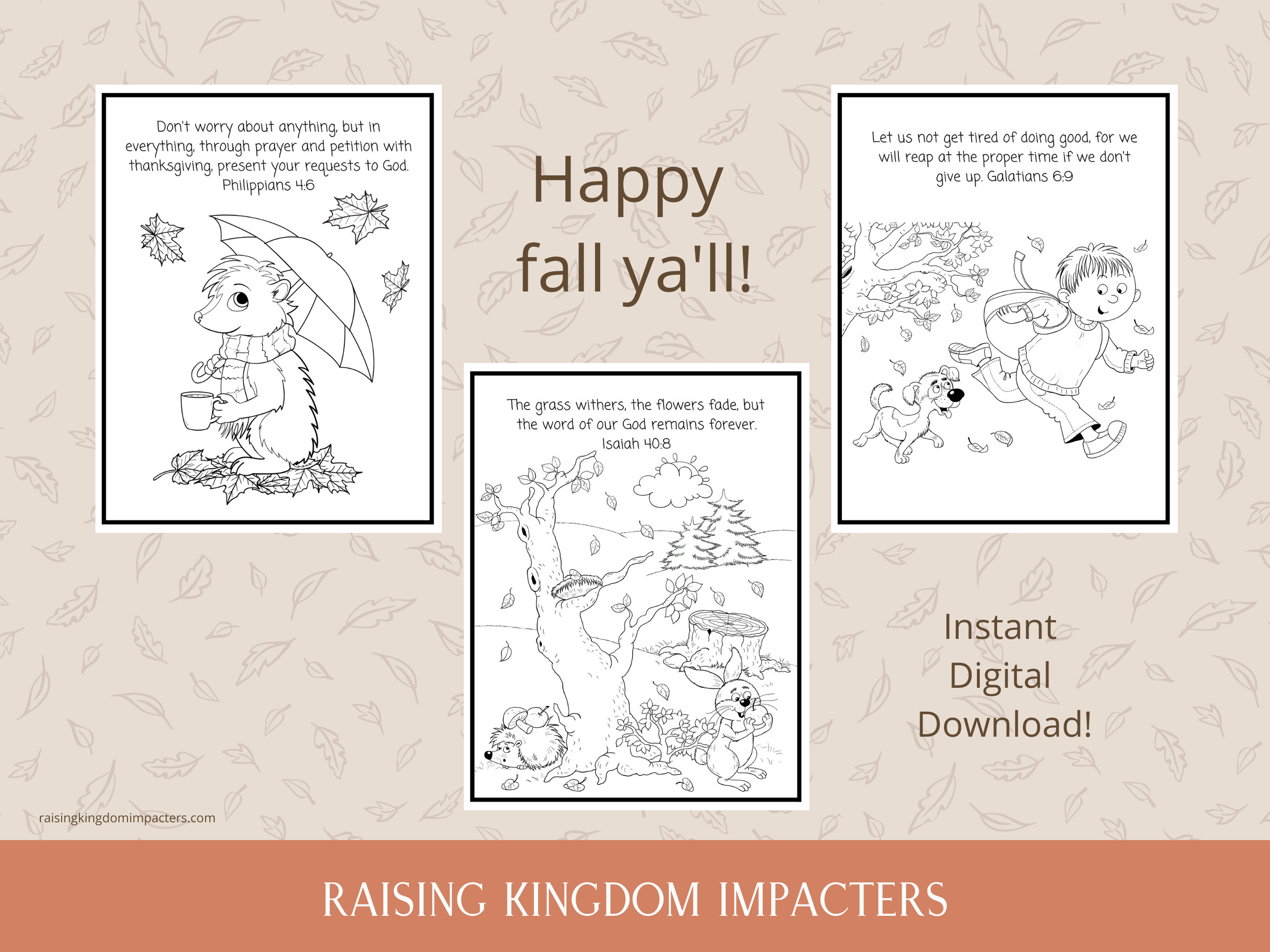 Fall Coloring Pages With Bible Verses | Autumn Coloring Pages ...