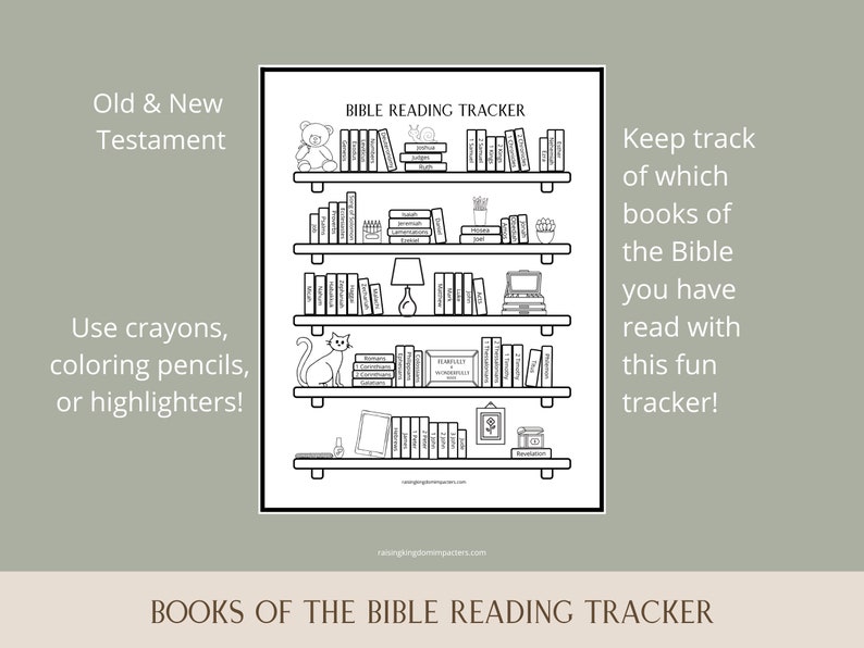 Girl's Bible Reading Tracker | Books of the Bible Reading Log | Bible ...