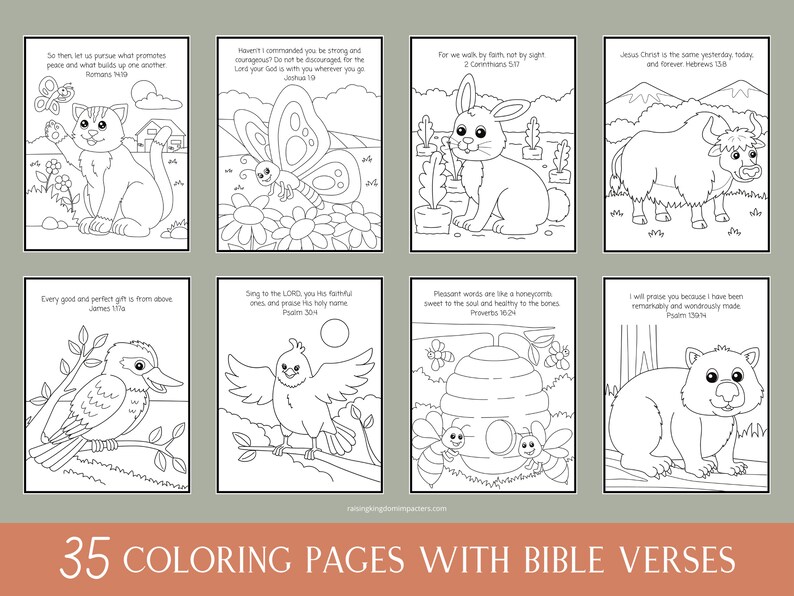 35 Bible Verse Coloring Pages | Animal Coloring Pages | Kids Coloring ...