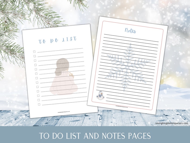 January Planner Winter Planner Pages Monthly Calendar at - Etsy