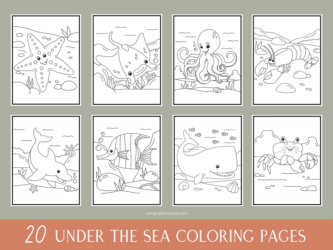 20 Under the Sea Coloring Pages | Instant Digital Download | Animal ...