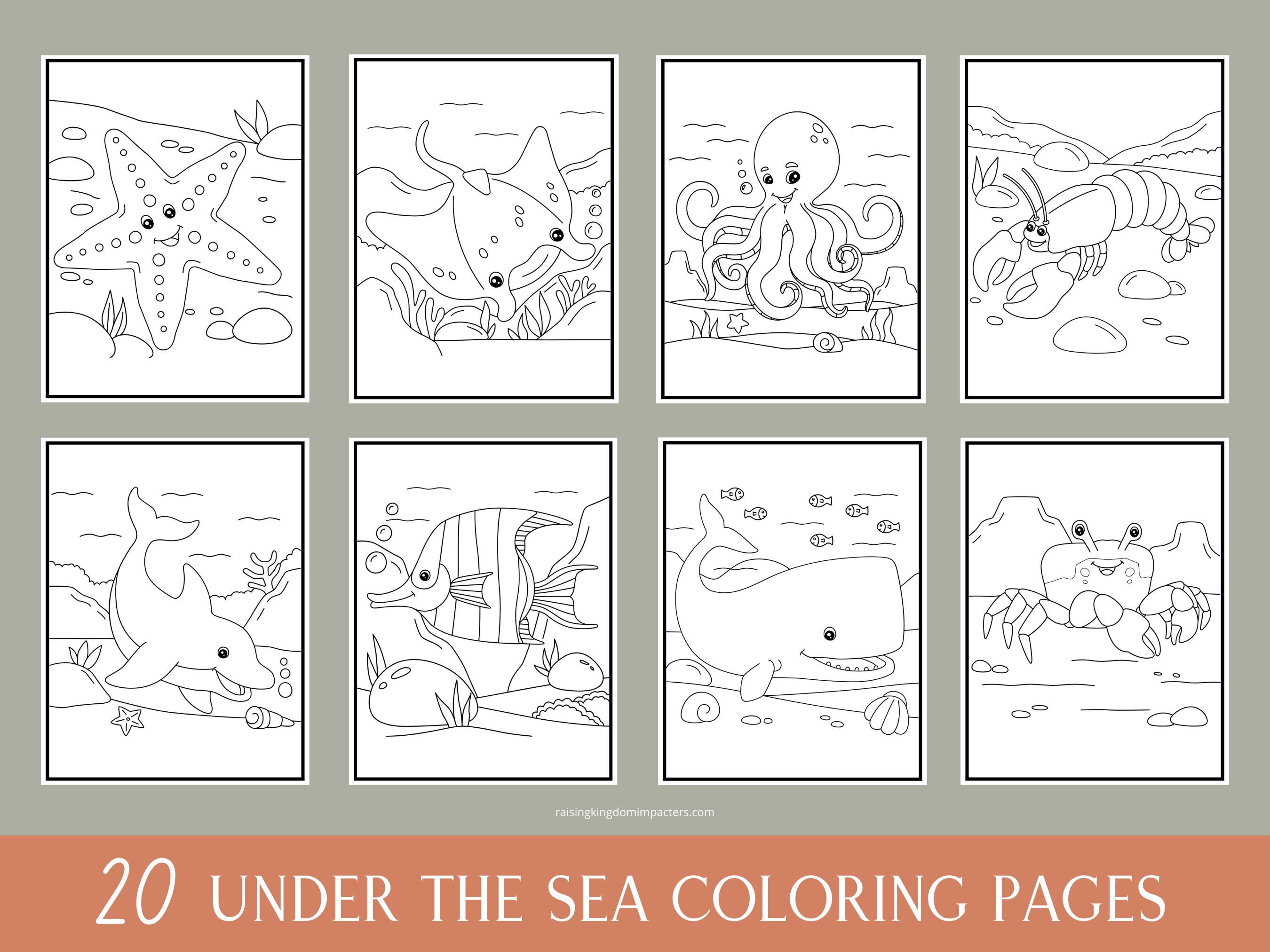 20 Under the Sea Coloring Pages | Instant Digital Download | Animal ...