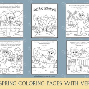 12 Bible Verse Coloring Pages Spring Coloring Pages Kids - Etsy
