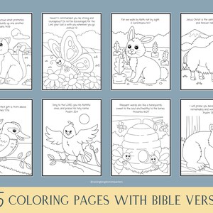 35 Bible Verse Coloring Pages Animal Coloring Pages Kids - Etsy