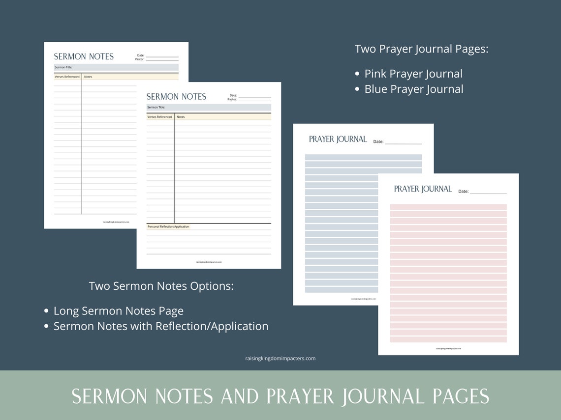 Prayer Journal Bible Study Resources Prayer List - Etsy