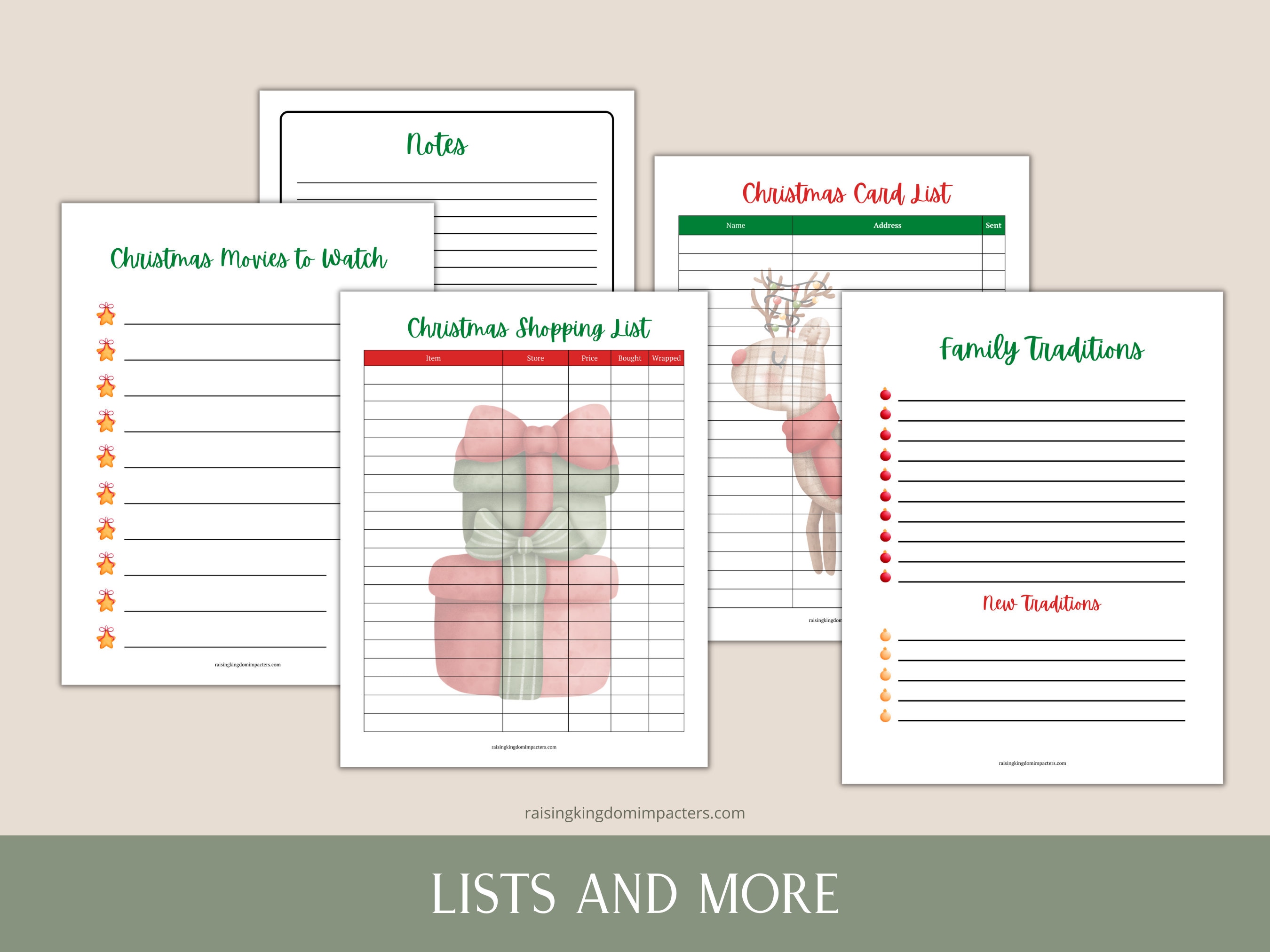 Christmas Planner | Holiday Planner | Gratitude Tracker | Christmas To ...