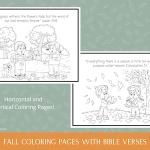 Fall Coloring Pages With Bible Verses Autumn Coloring Pages - Etsy