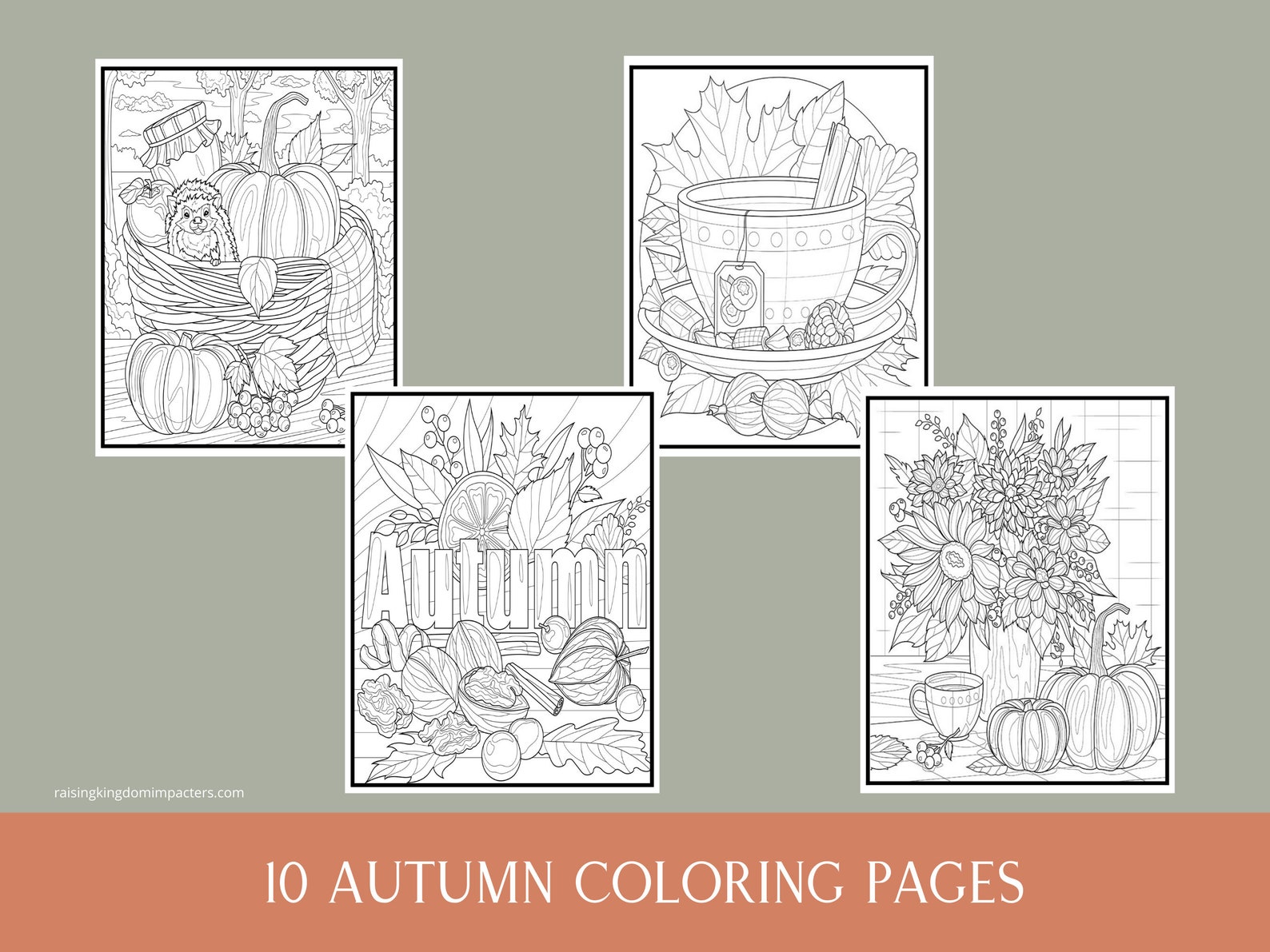 Fall Coloring Pages | Autumn Coloring Pages for Adults | Teen Coloring ...