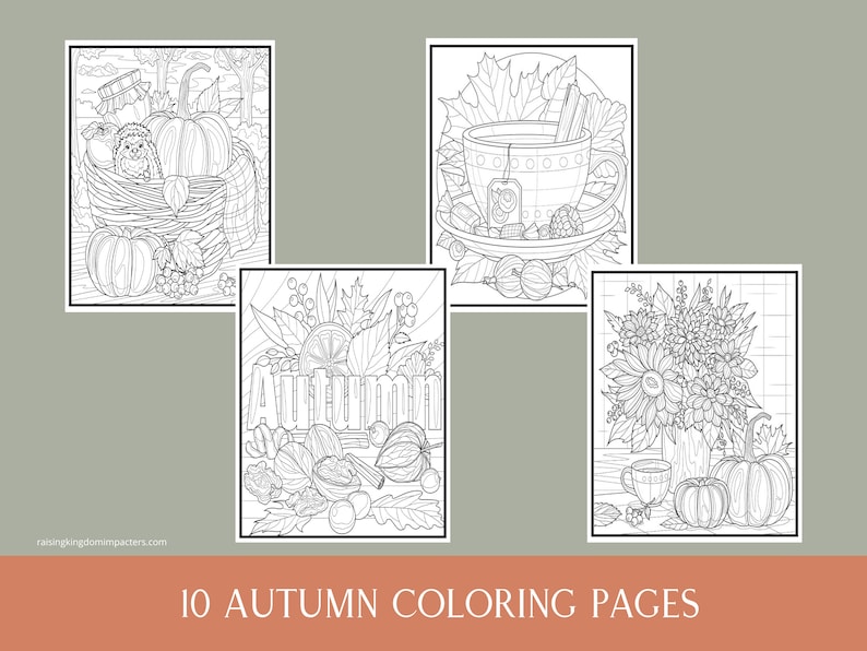 Fall Coloring Pages | Autumn Coloring Pages for Adults | Teen Coloring ...