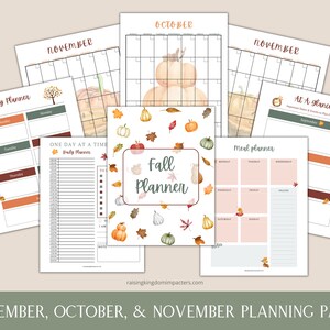 Fall Planner | Thanksgiving Planner | Printable Holiday Planner ...