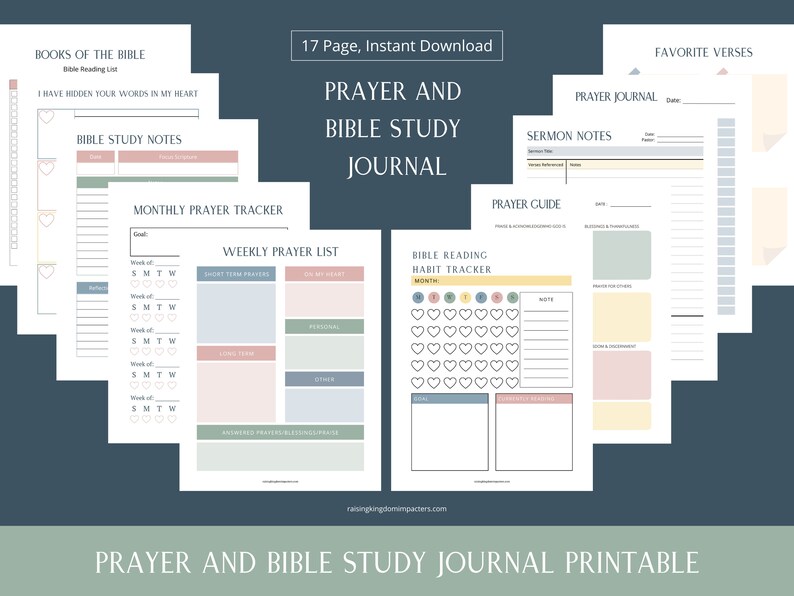 Prayer Journal Bible Study Resources Prayer List - Etsy