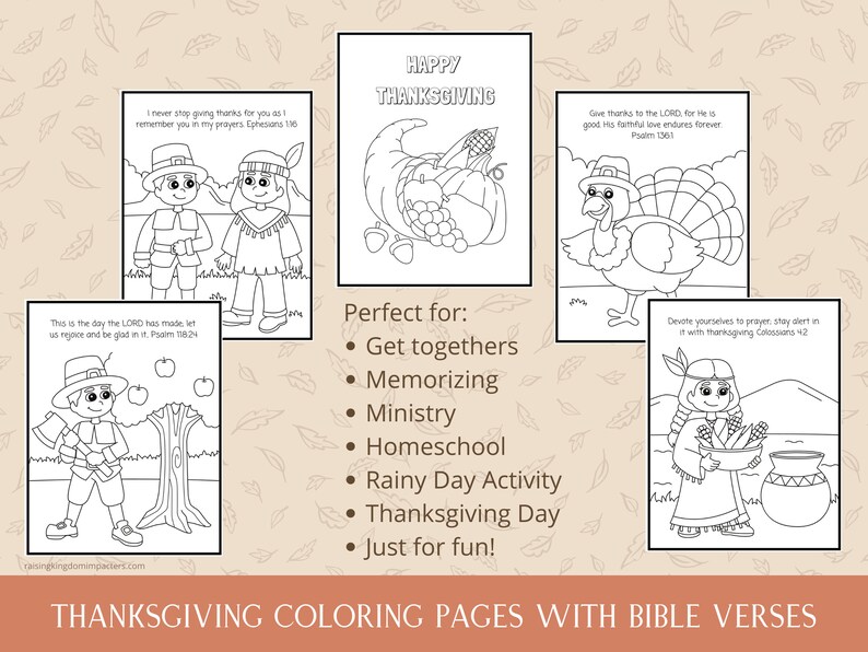 Thanksgiving Coloring Pages With Bible Verses | Coloring Pages | Fall ...
