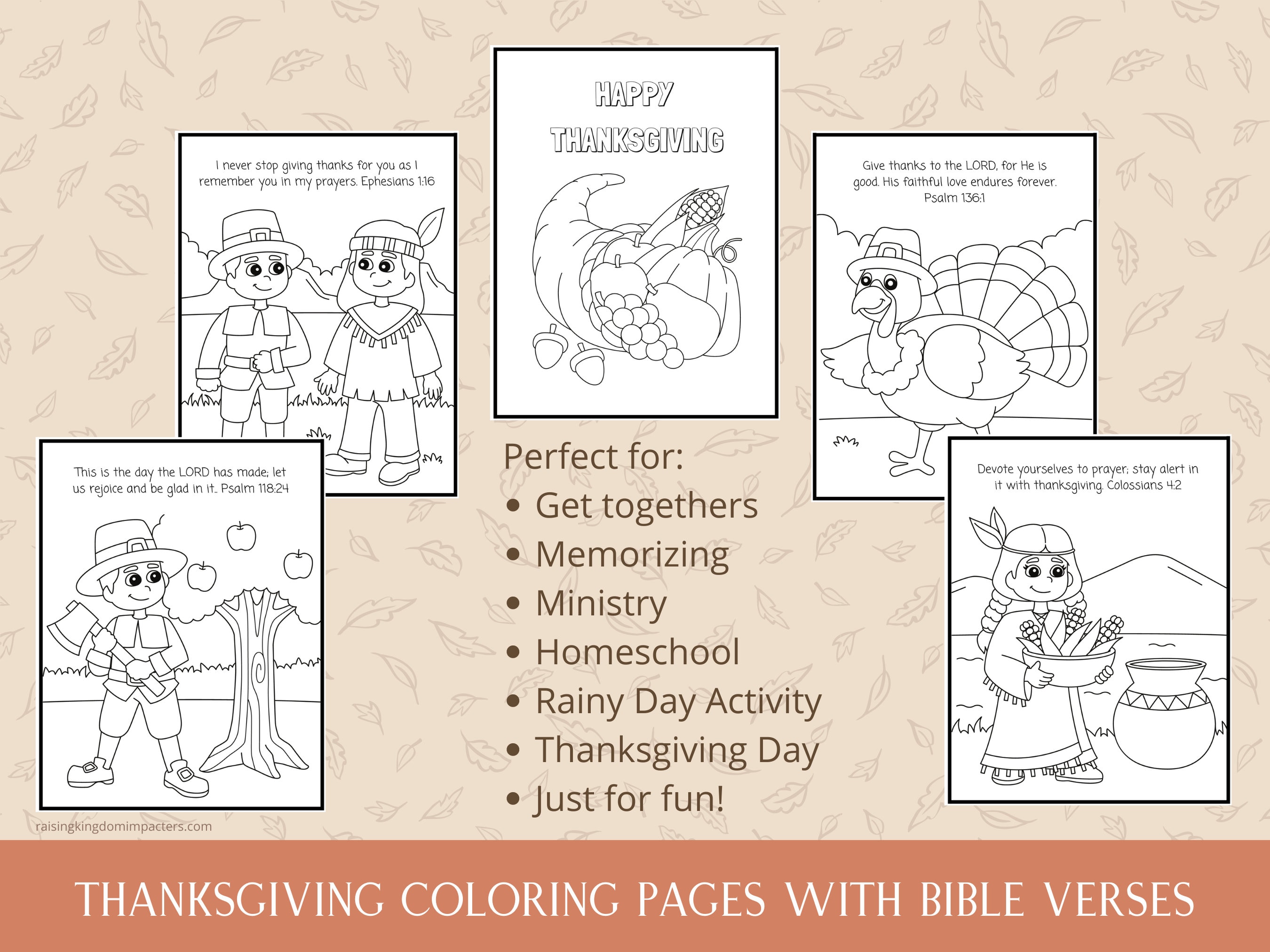 Thanksgiving Coloring Pages With Bible Verses | Coloring Pages | Fall ...