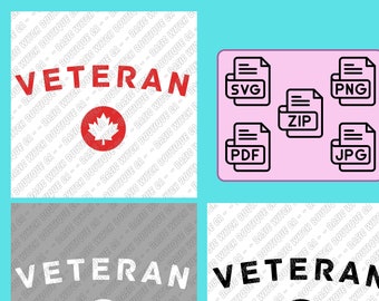 Canadian Forces Veteran - Military - SVG PNG JPG - 3 Colors ...