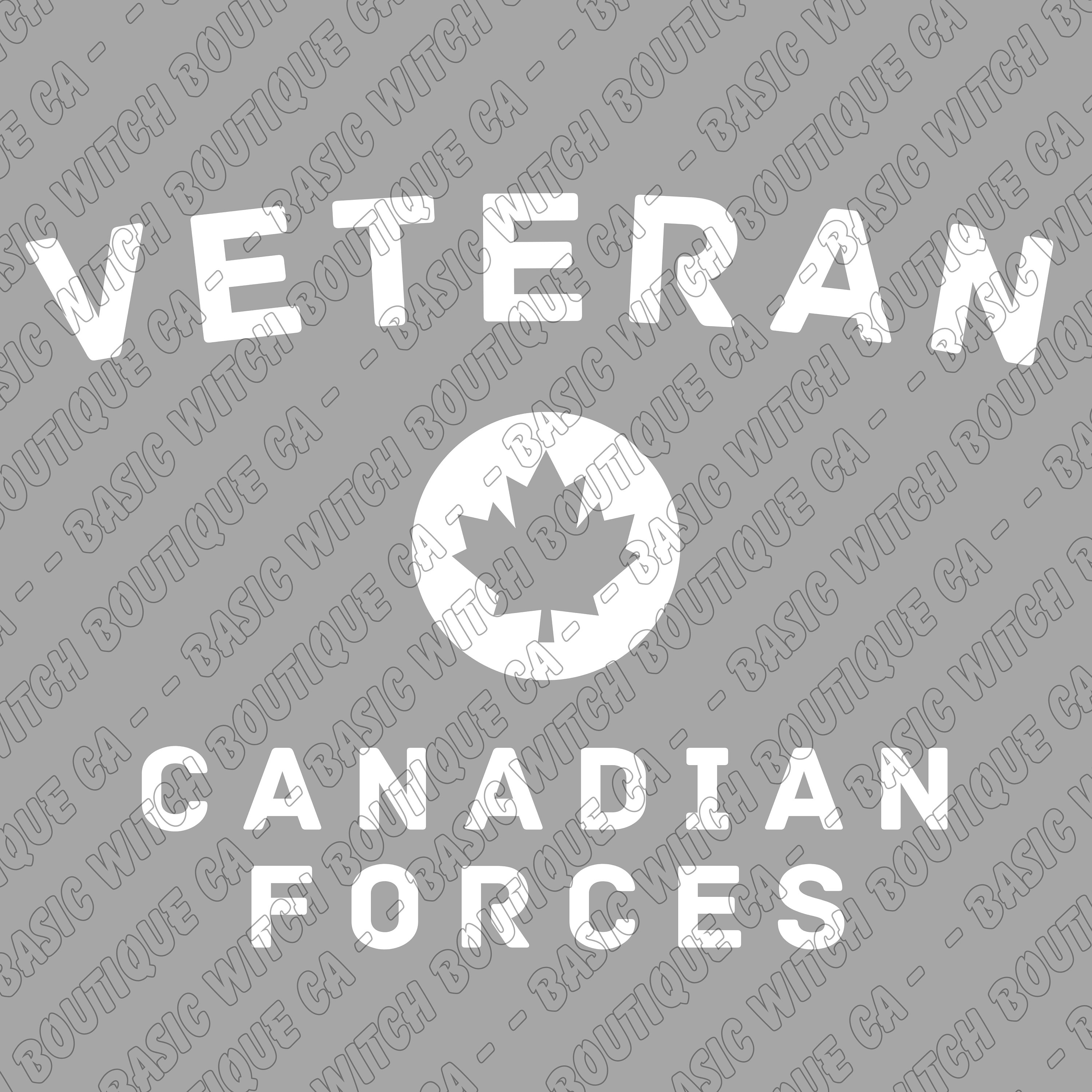 Canadian Forces Veteran - Military - SVG PNG JPG - 3 Colors ...