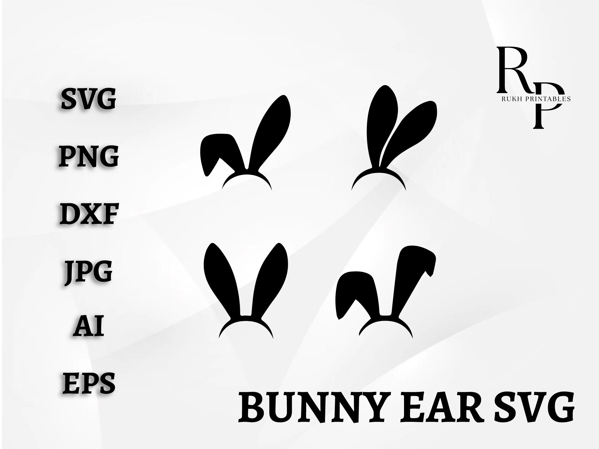 Bunny Ears Svg Bunny Svg Easter Bunny Svg Easter Svg Etsy