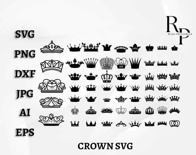 Royal Crown SVG Princess Tiara SVG King Crown Queen Crown Princess ...