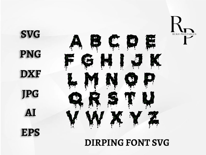 Dripping Font Svg Dripping Alphabet Dripping Cut Files Svg Files for ...