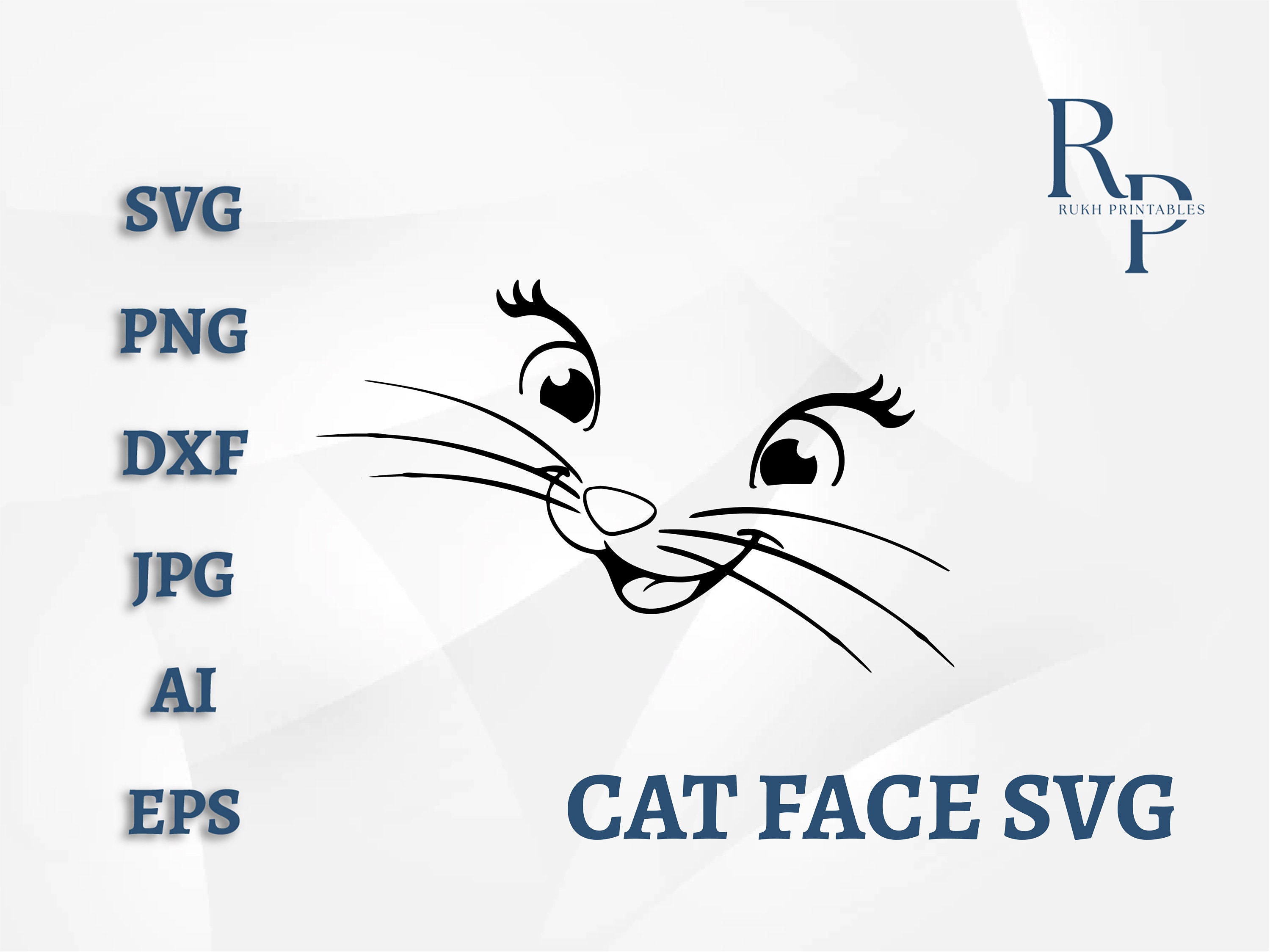 Cat Svg Cat Face Svg Black Cat Svg Funny Cat Svg Cat Clipart Cat Silhouette Instant Download Etsy
