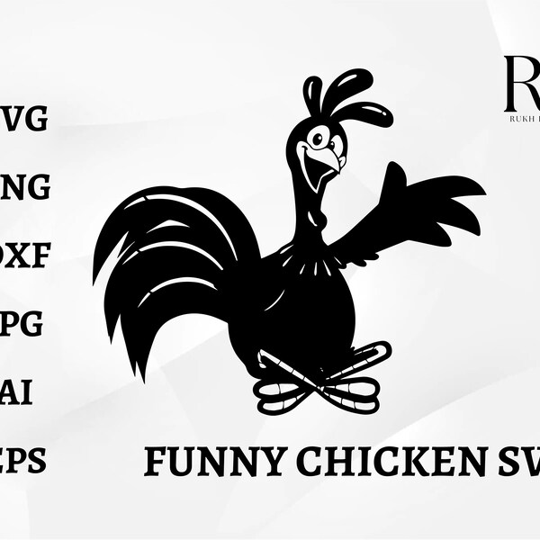 Funny Rooster Face Svg - Etsy