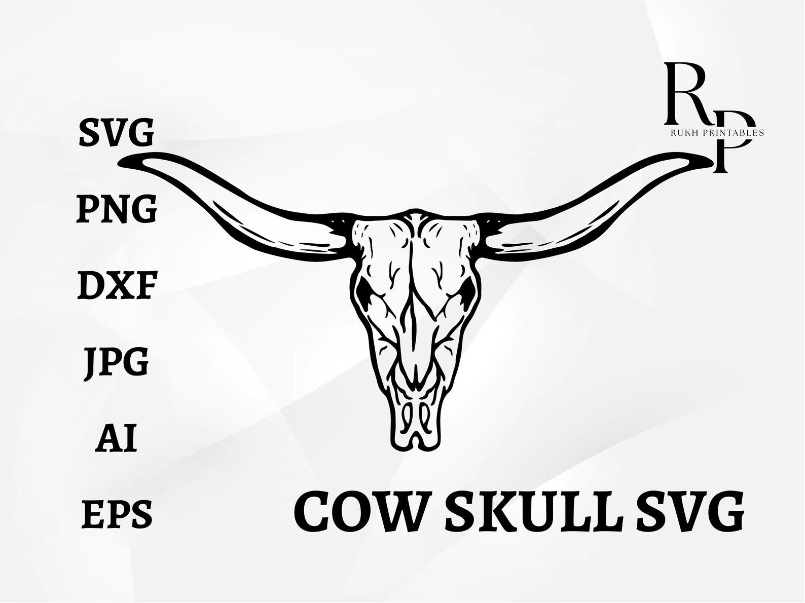 Longhorn Skull Svg Cow Skull Svg Bull Skull Svg Skull Svg Cow Head Svg ...