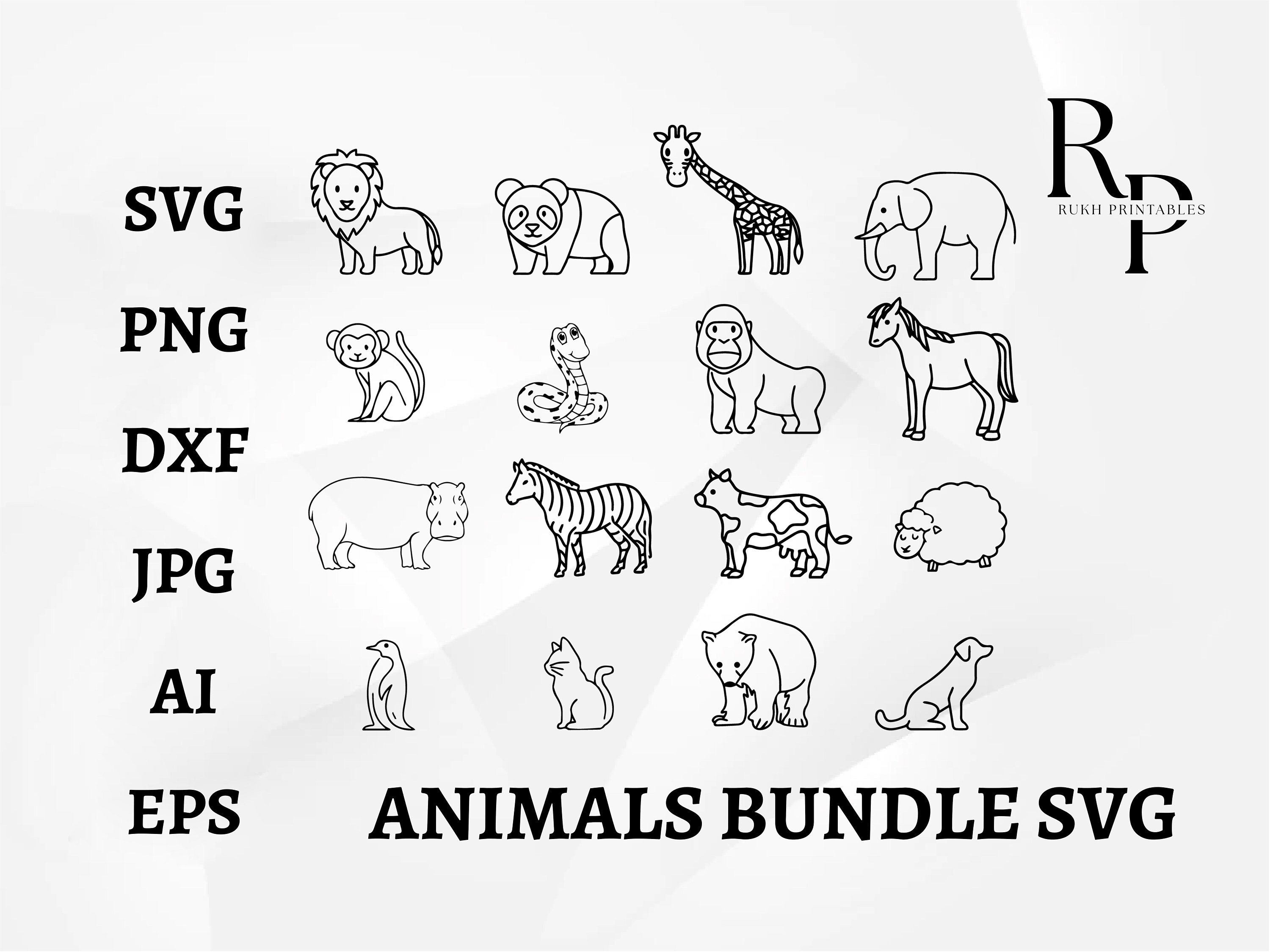 Safari Animals Svg Zoo Animals Svg Safari Svg Jungle Svg Cute Animals ...