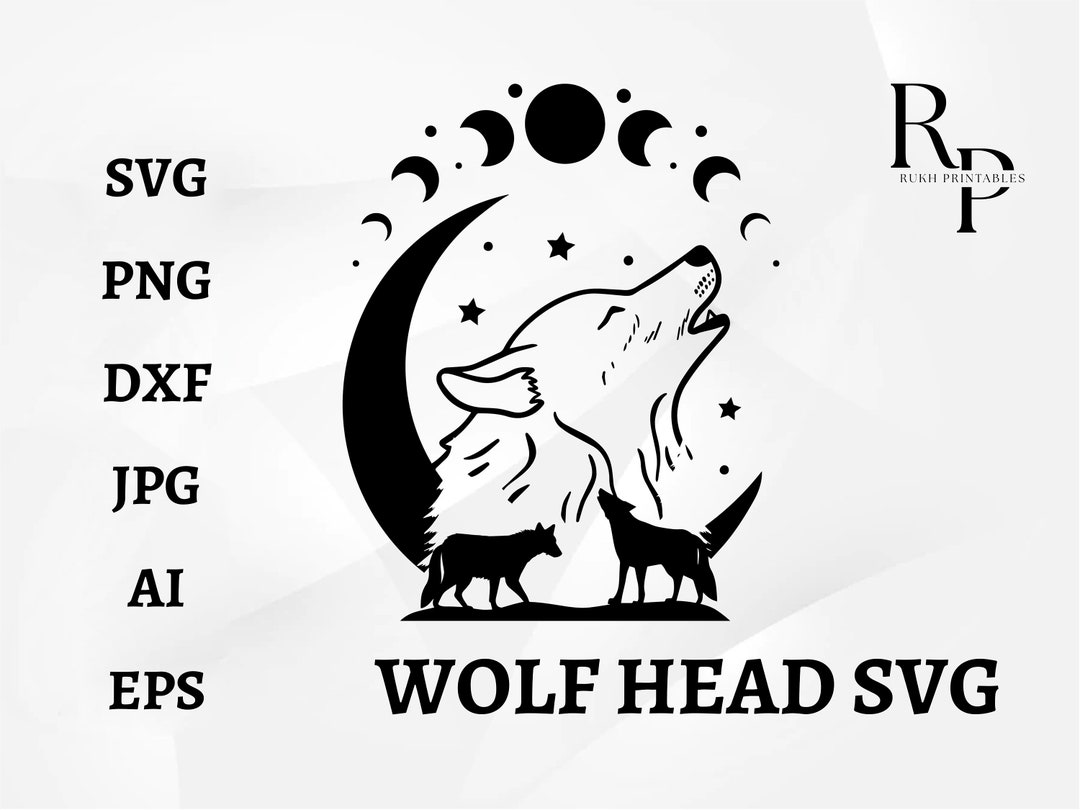 Wolf Svg Howling Wolf Svg Wolf Howl Svg Wolves Svg Wolf Pack Svg Forest Svg Moon Svg Instant ...