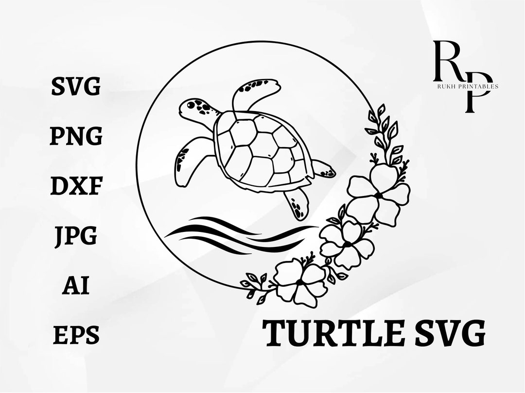 Tortuga Svg/ Tortuga Floral Svg/ Tortuga Svg/ Tortuga Clipart/ Tortuga ...