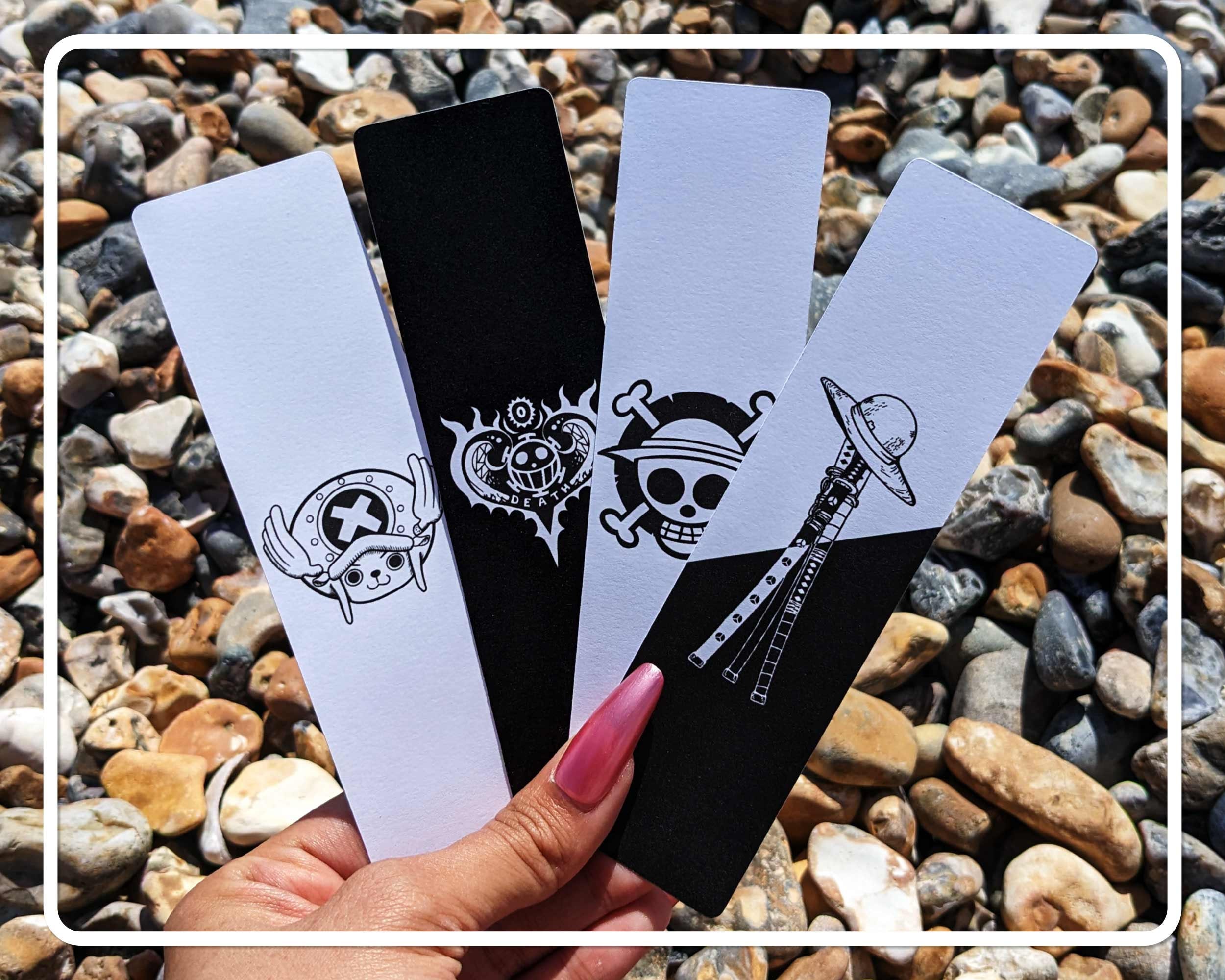 One Piece Bookmark Anime / Manga Bookmarks Black & White - Etsy