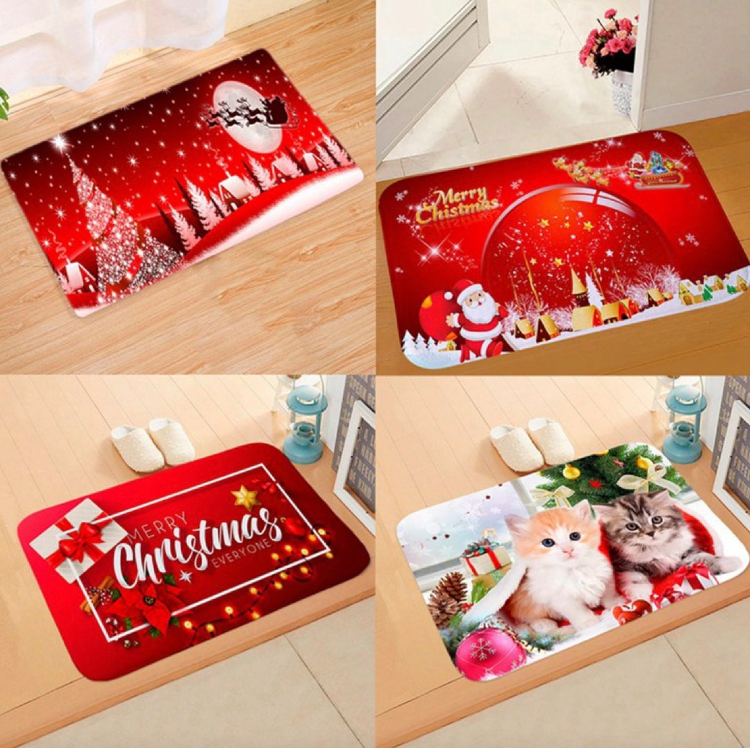 Christmas Welcome Doormat, Santa Carpet, Xmas Rugs, New Year Mats ...