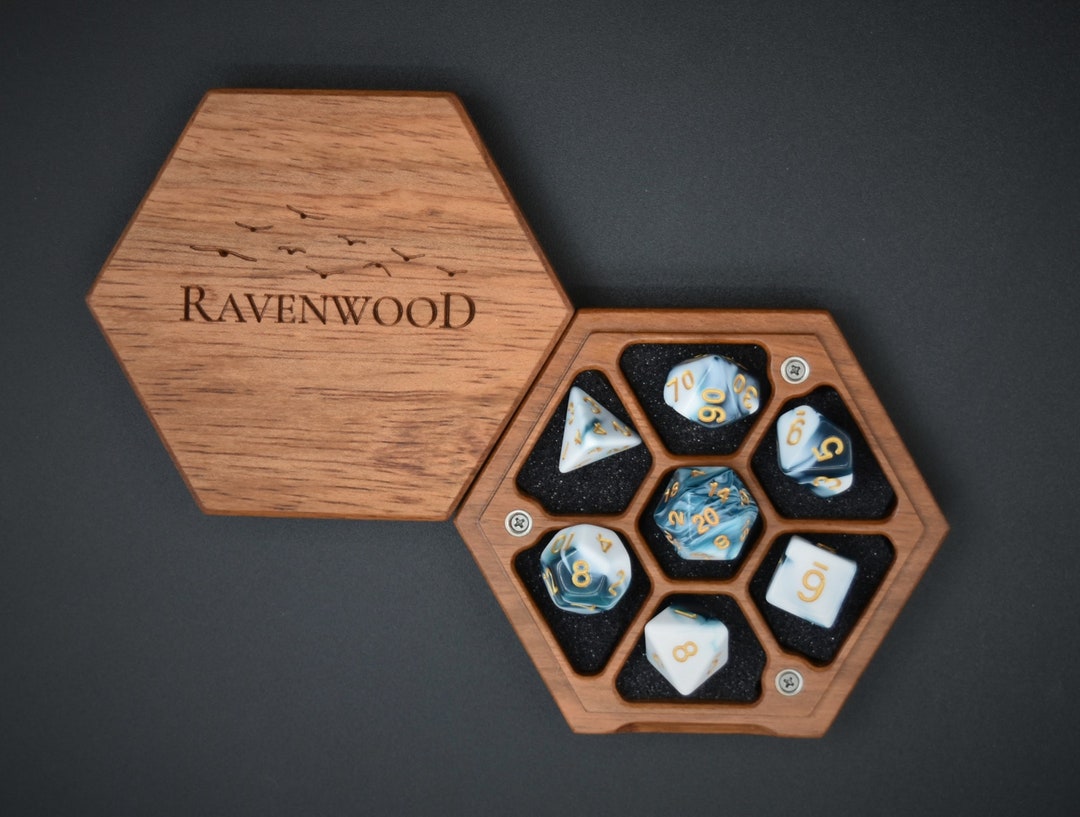 Jatoba HEX Dice Vault Dice Box Dice Storage D&D RPG Tabletop Gaming ...