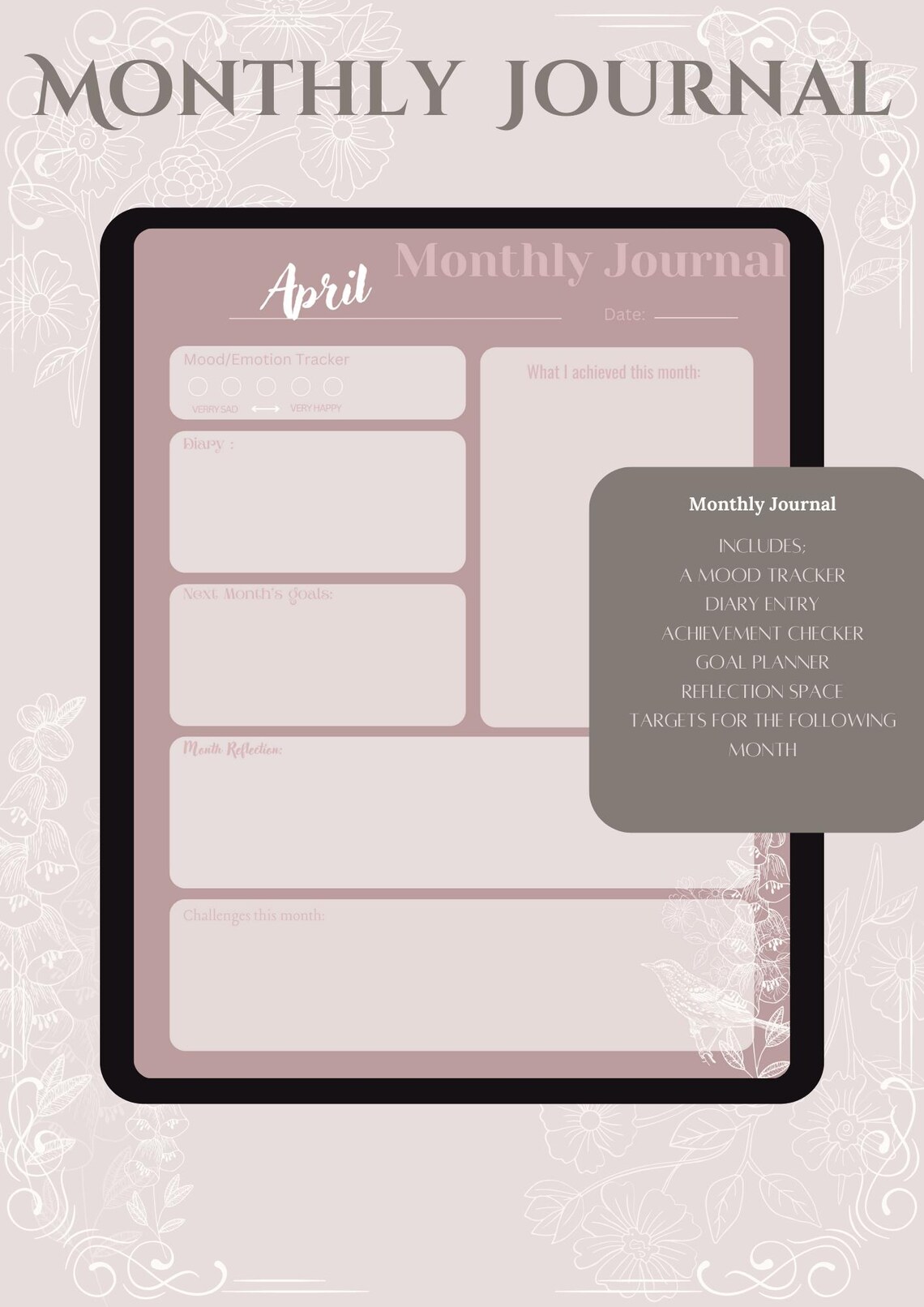 Pink 2025 Digital Calendar Planner,2025 Croquette Journal,hyperlinked ...