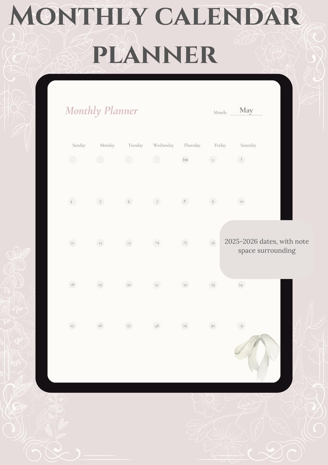 Pink 2025 Digital Calendar Planner,2025 Croquette Journal,hyperlinked ...