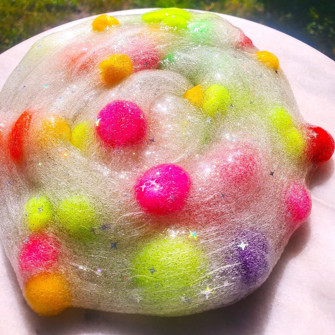 Pom Poms Slime Handmade Slime Gifts for Kids Birthday - Etsy