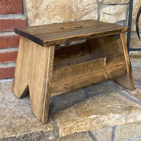 Wood Step Stool - Etsy
