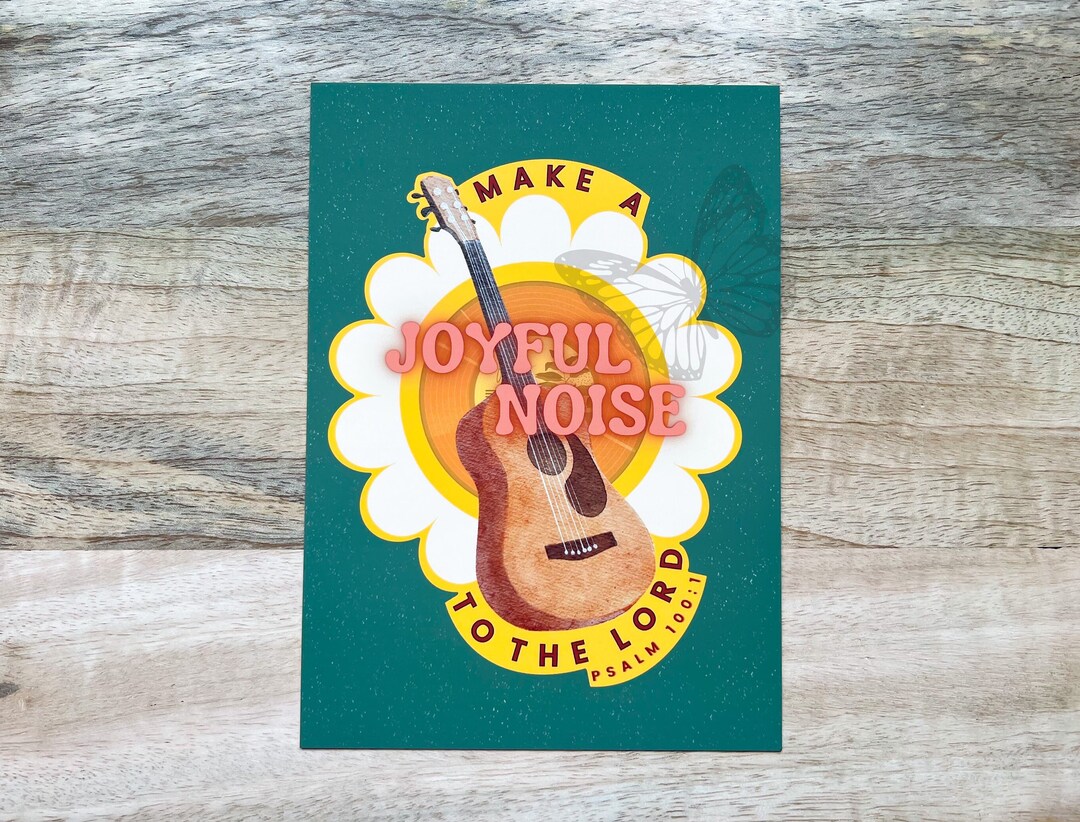 Christian Art Print Cute 5x7 Psalms Bible Verse Print Christian Music ...