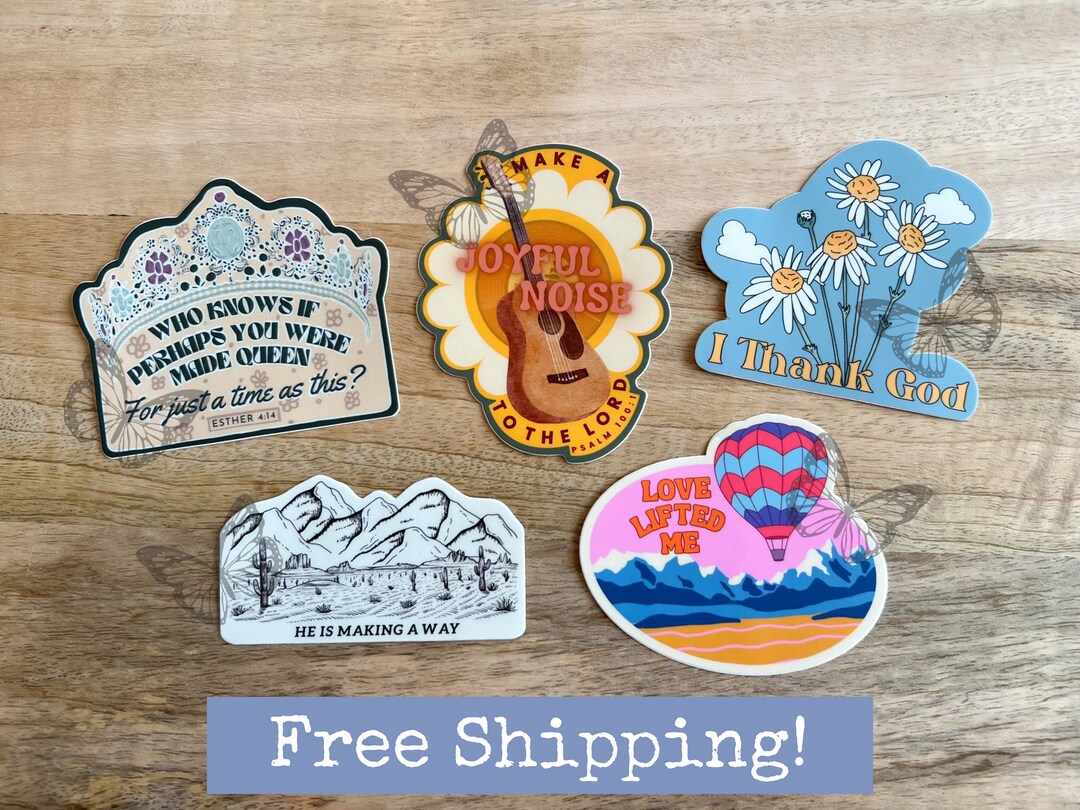 Cute Christian Stickers Christian Bible Verse Sticker Set Pack Boho ...