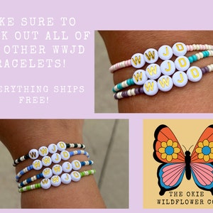 WWJD Bracelet Set - Cute What Would Jesus Do Bracelets - 90's Style ...