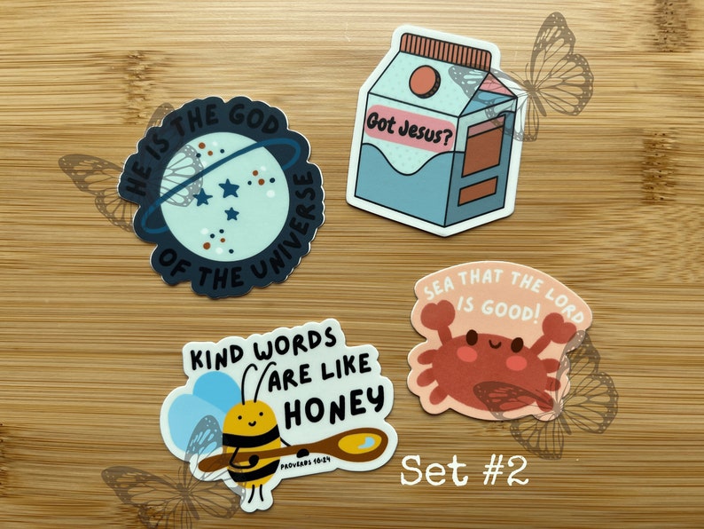 Sticker Pack of Cute Christian Stickers - Christian Bible Verse Sticker ...