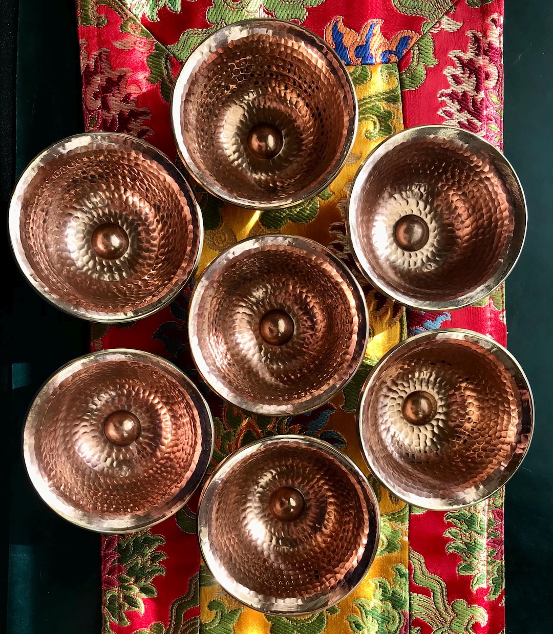 Water Offering Bowls, Ting, Yonchap, Hand Hammered Copper Bowls - Etsy